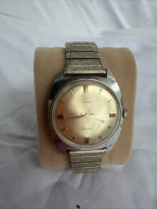 Timex | Accessories | Timex Mens Silver And Champagne Dial Electric ...